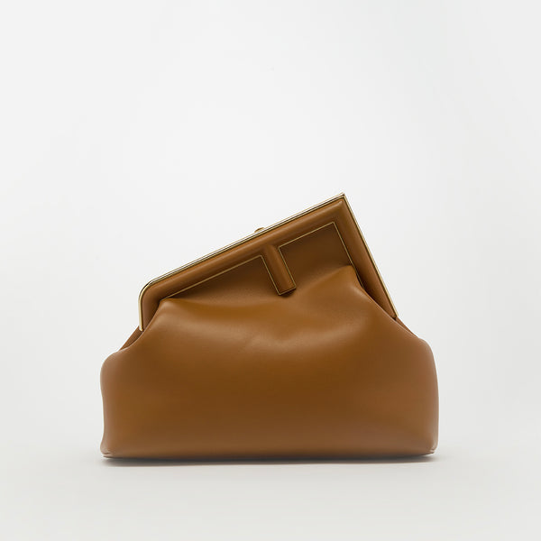 FENDI Midi Fendi First Shoulder Bag in Brown | COCOON