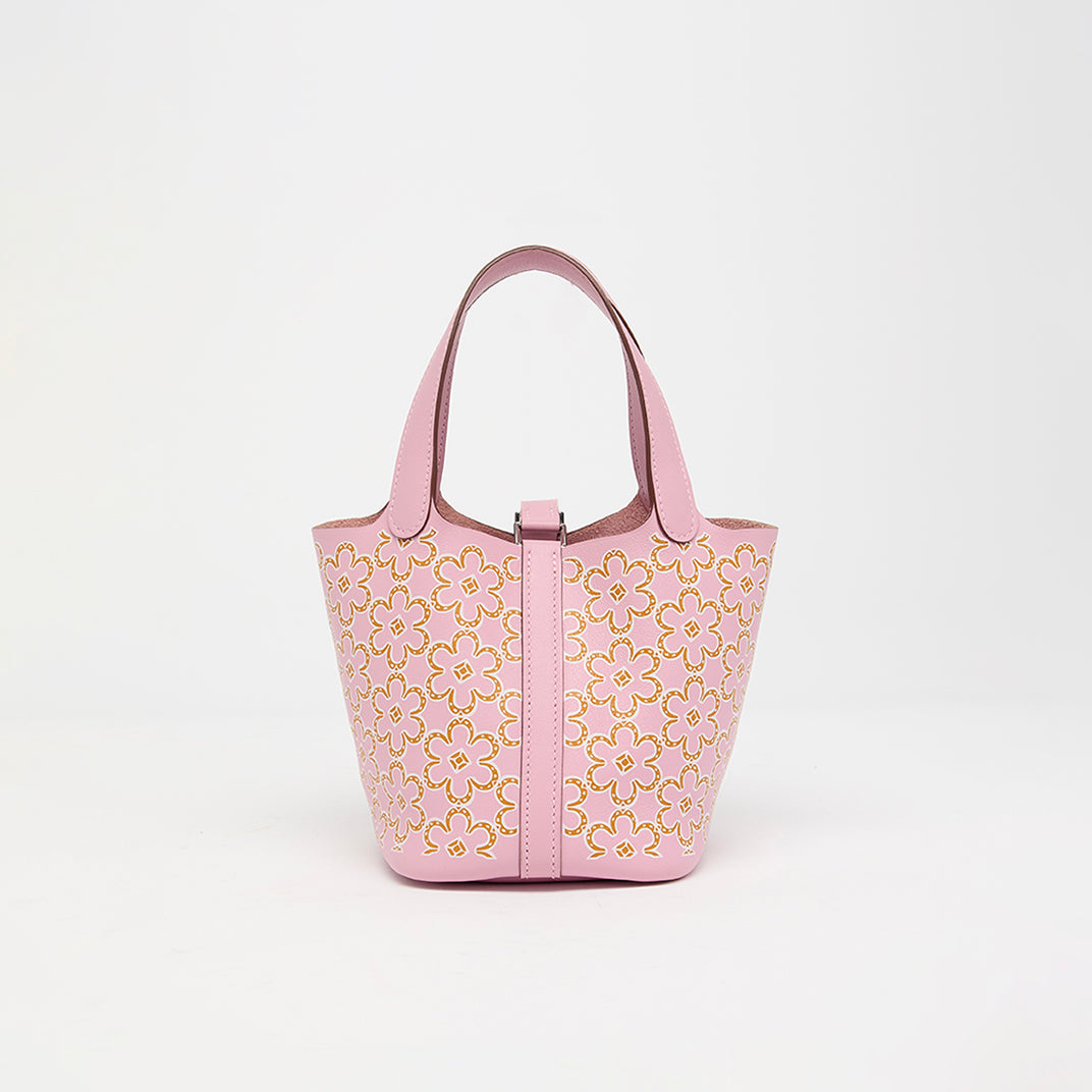 HERMÈS Picotin Lock 14 in Pink Lucky Daisy Swift Leather | COCOON