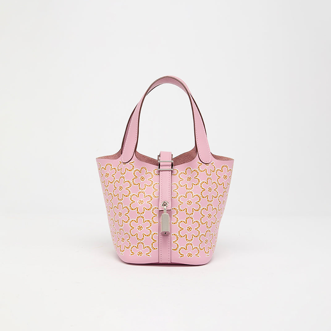 HERMÈS Picotin Lock 14 in Pink Lucky Daisy Swift Leather | COCOON