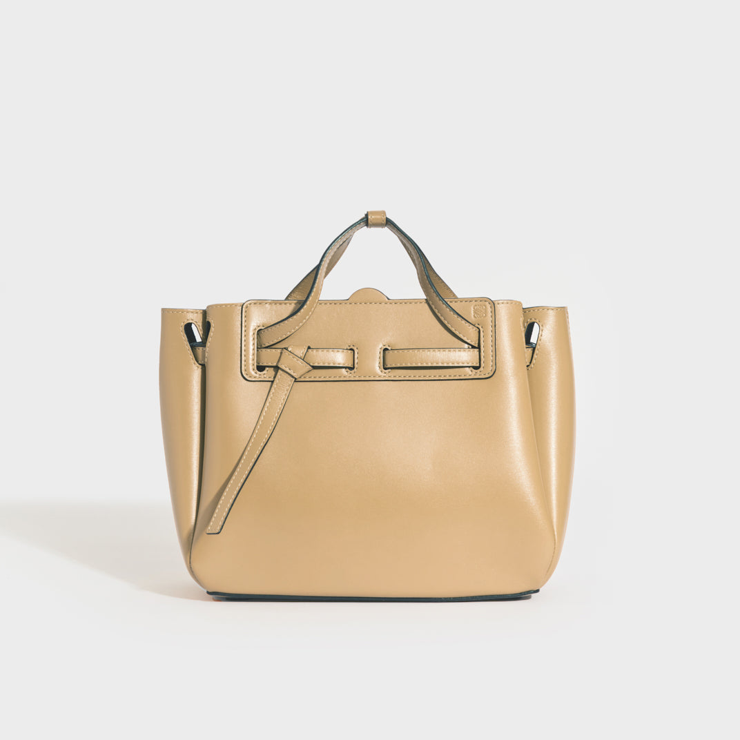 LOEWE Pre-Owned Mini Lazo Tote Bag in Camel | COCOON