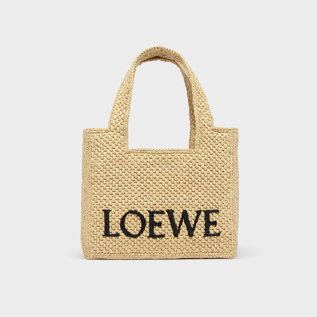 LOEWE X Paula's Ibiza Mini Raffia Tote in Natural | COCOON